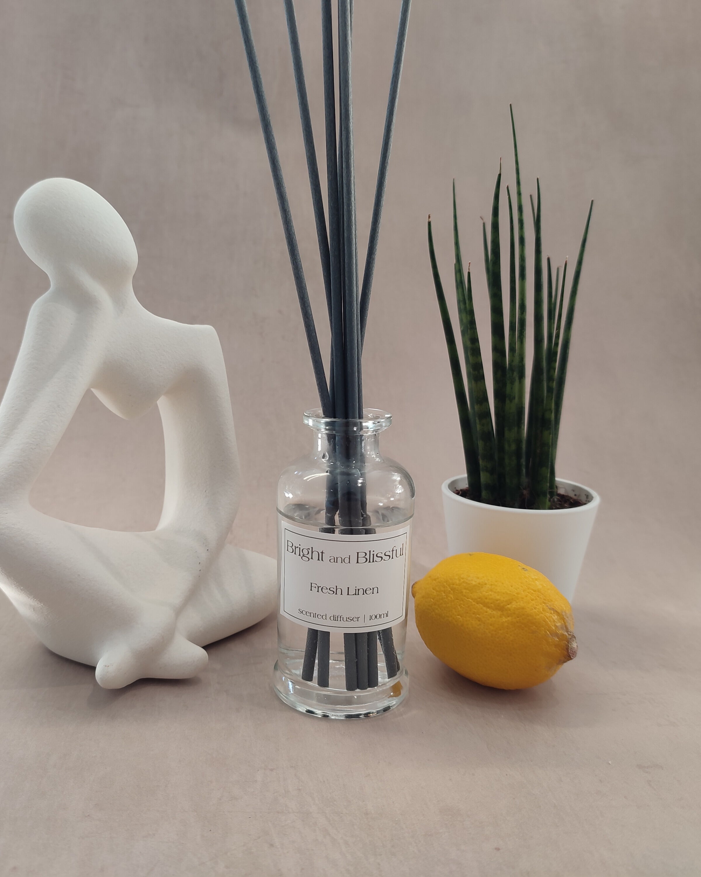 Fresh Linen scented diffuser - 100ml bell – Bright and Blissful